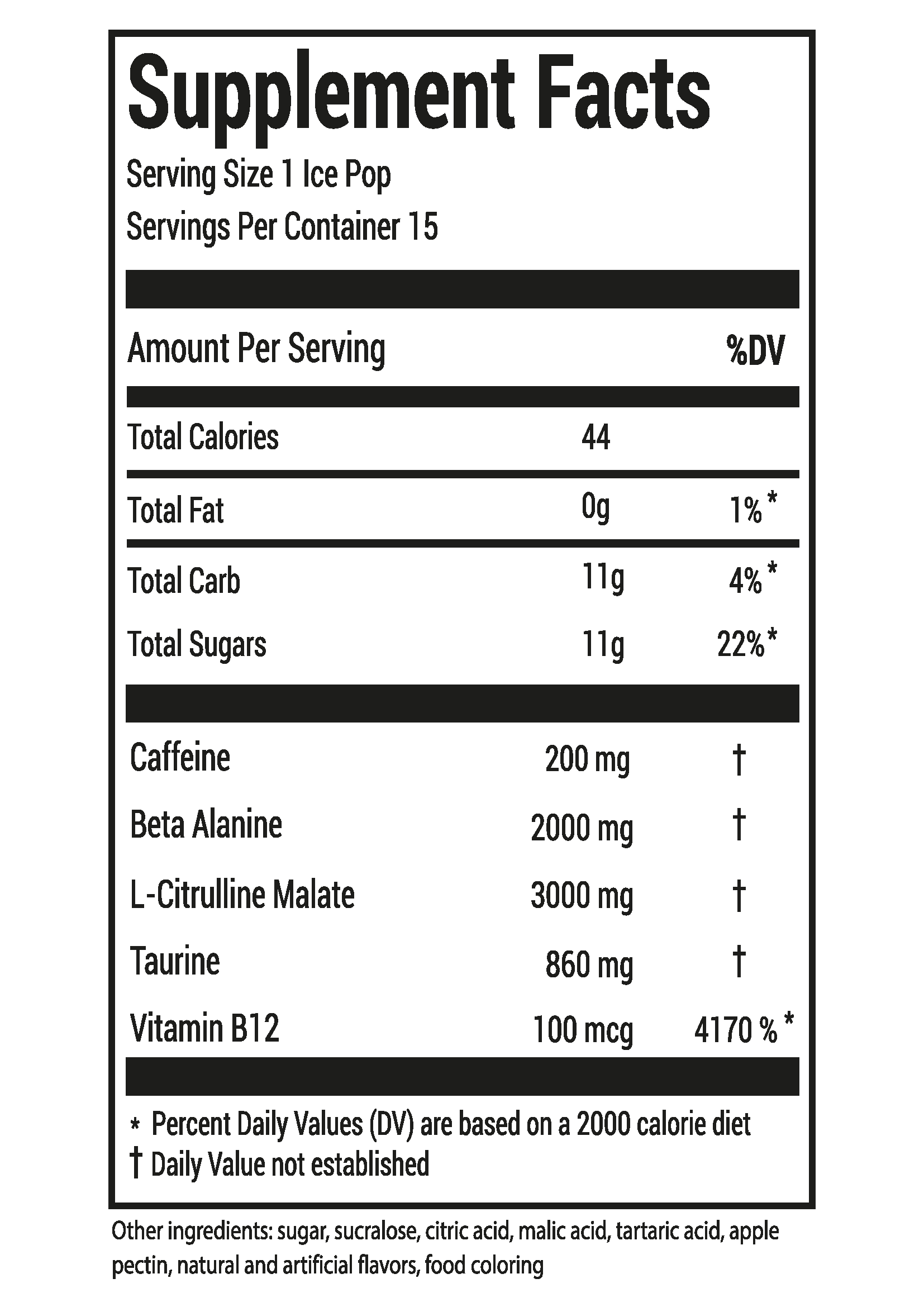 Free Pre Workout Pops Sample Pack